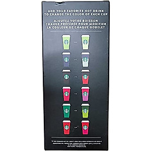 Starbucks Holiday 2021 Limited Color Changing Reusable Hot Cups with Lids - Set of 6