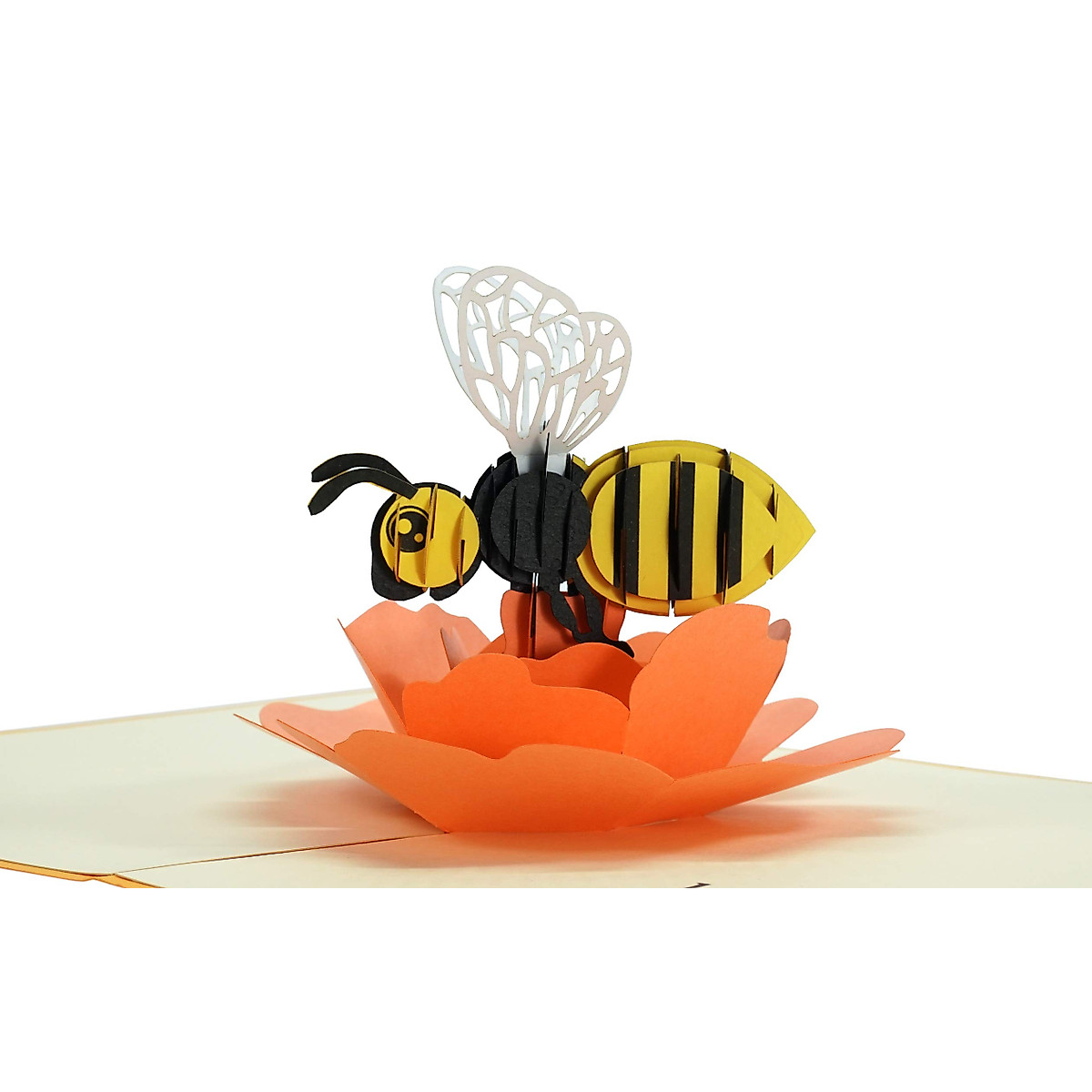 Diese-Klappkarten Birthday Card HappBEE Birthday | Pop up Happ Birthday Card featuring a 3D Bee on a Flower | Funny Bee Hive Greeting Card or Birthday Gift Voucher, G27