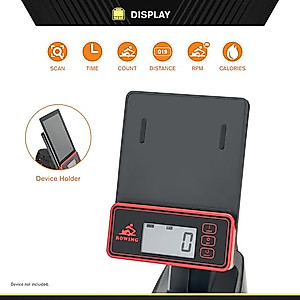 CIRCUIT FITNESS Circuit Fitness Folding Magnetic Rowing Machine - Cardio Body Building Rower AMZ-979RW