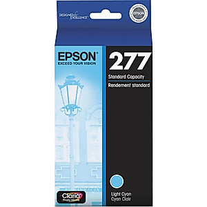 EPSON T277 Claria Photo HD Ink Standard Capacity Light Cyan Cartridge (T277520) for Select Epson Expression Printers
