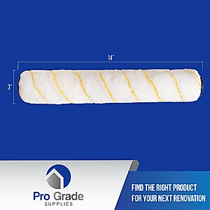 Pro Grade - Paint Roller Covers - 1/2 X 14 Inch Microfiber 6 Pack