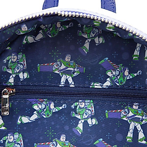 Loungefly Disney Pixar Toy Story Buzz Lightyear Womens Double Strap Shoulder Bag Mini Backpack Purse