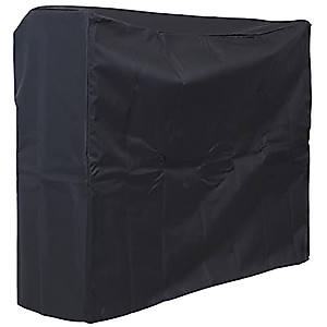Sunnydaze 4-Foot Firewood Log Rack Cover - Heavy-Duty Weather-Resistant PVC Construction - Black
