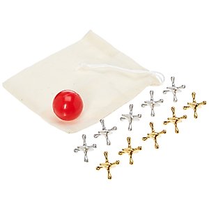 Metal Jacks and Rubber Ball Set