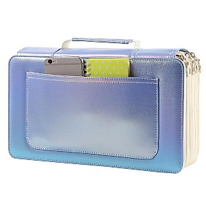 Lbxgap 300 Slots Colored Pencil Organizer-Waterproof Deluxe PU Leather Pencil Case Holder for Watercolor Pens or Markers, Pencil Case Organizer for Artist