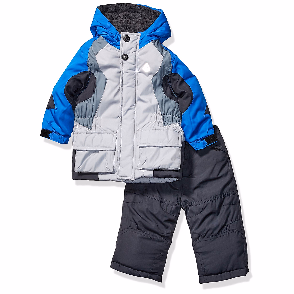 LONDON FOG Boys' 2-Piece Snow Pant & Jacket Snowsuit, Blue and Pants, 10/12