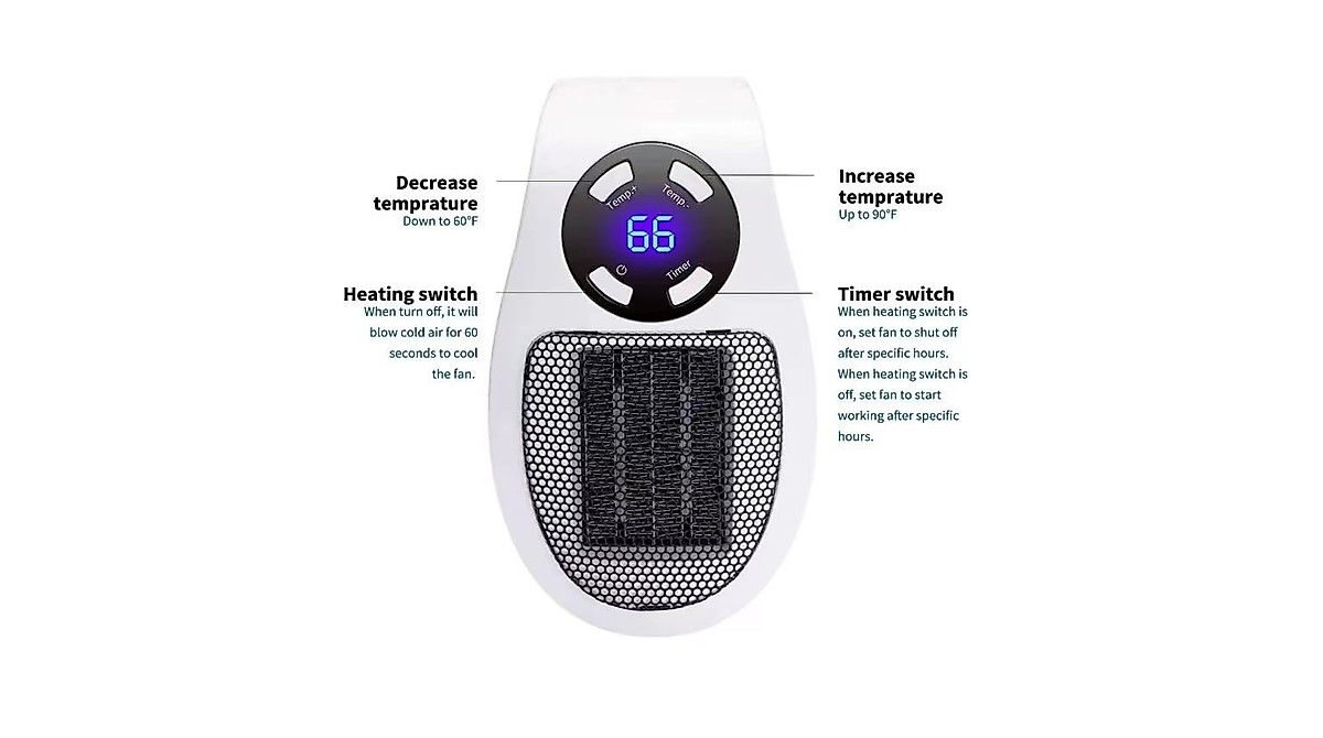 Ozzie Heater: Compact Wall-Mounted Space Heater
