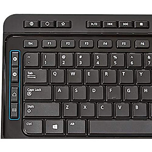 Amazon Basics Wireless Full Size Computer Keyboard and Mouse Combo, US Layout (QWERTY), Black