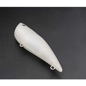 10PCS Unpainted Lure Blanks 6.36g 6.8cm with Free 5mm Eye Crankbait Simulation Blank Body Clear Hard Baits Trout Salmon Minnow Lure Popper Lures Topwater Freshwater YB130