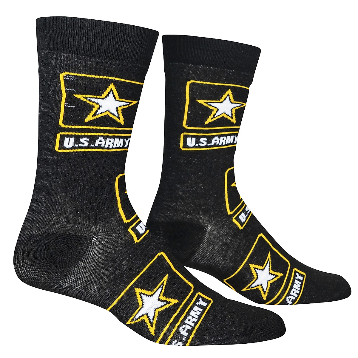 Crazy Socks US Army Fun Print Novelty Crew Socks for Men