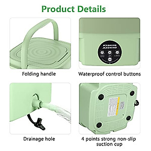 Portable Washing Machine and Dryer Combo, 8L Mini Folding Washing Machine Portable with Disinfection Function, Small Portable Washer and Dryer Combo for Apartments, Dorm, Camping, RV, Travel Laundry