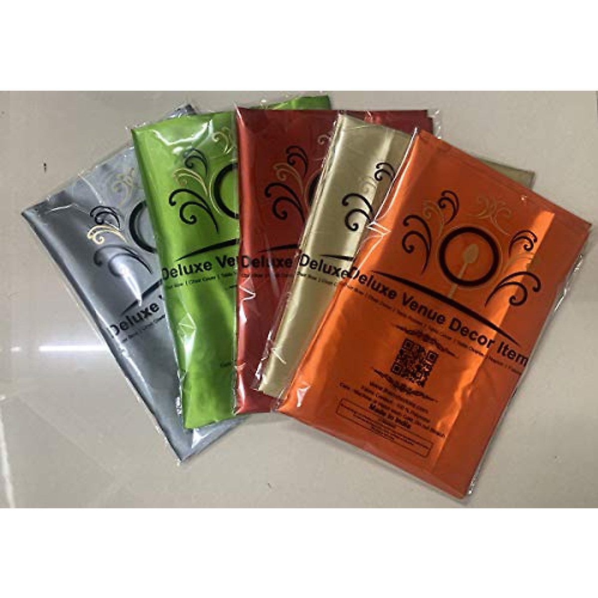 MDS Pack of 5 Yard Charmeuse Bridal Solid Satin Fabric for Wedding Dress Fashion Crafts Costumes Decorations Silky Satin 44”- White