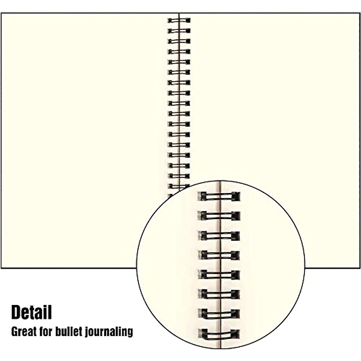 EOOUT 6 Pack Unlined Spiral Notebook, Plain Notebook, 5.5" x 8.3", 50 Sheets, Sketch Books for Gifts, Drawing, Art, Students and Office Supplies