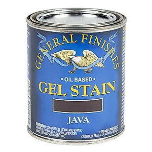 General Finishes Oil Base Gel Stain, 1 Pint, Java