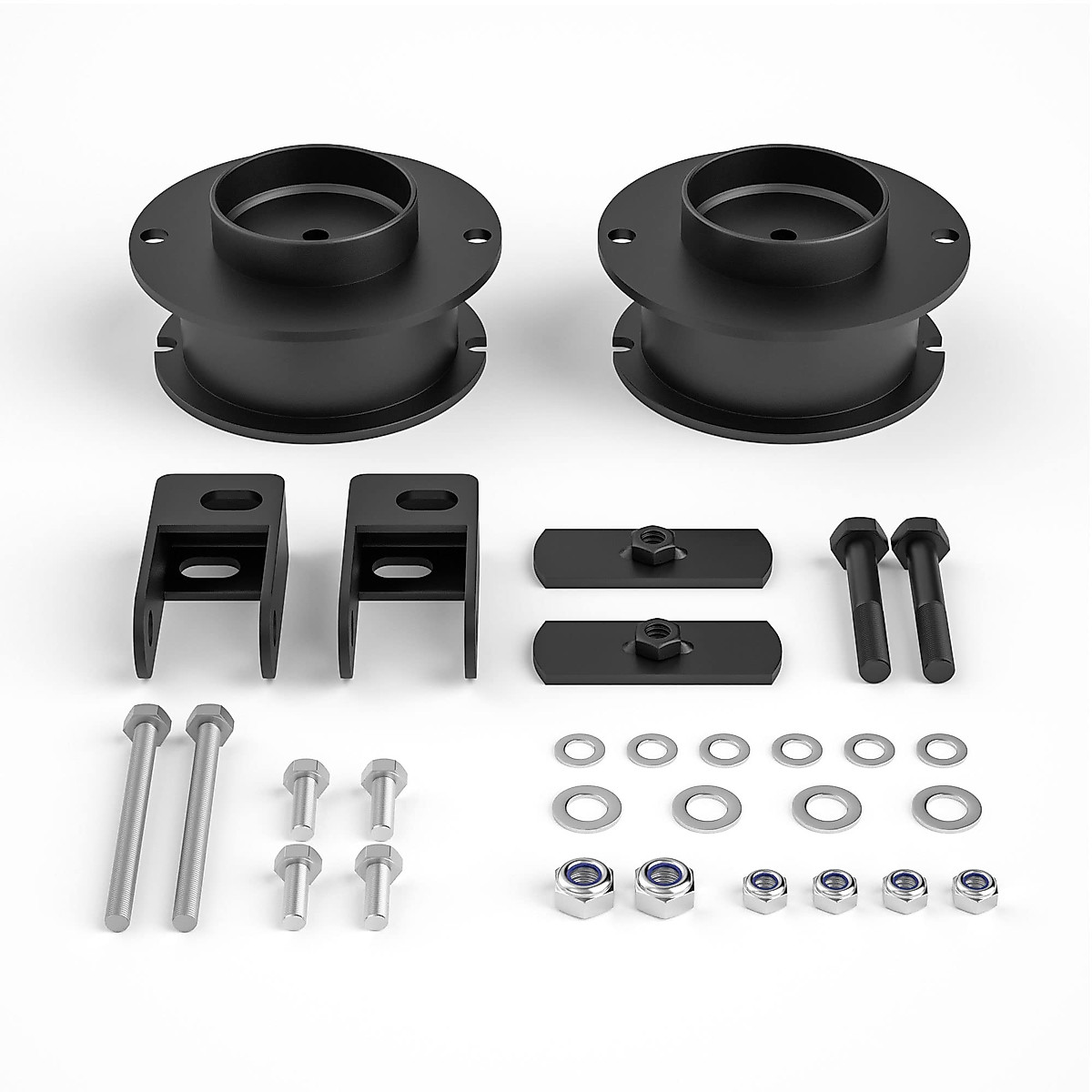 2.5'' Front Leveling Kit for 2014-2023 Ram 2500 4WD, 2013-2023 Ram 3500 4WD, 2.5 inch Leveling Lift Kits Spring Strut Spacers with Shock Relocation Brackets Compatible with Ram 2500 3500 4WD