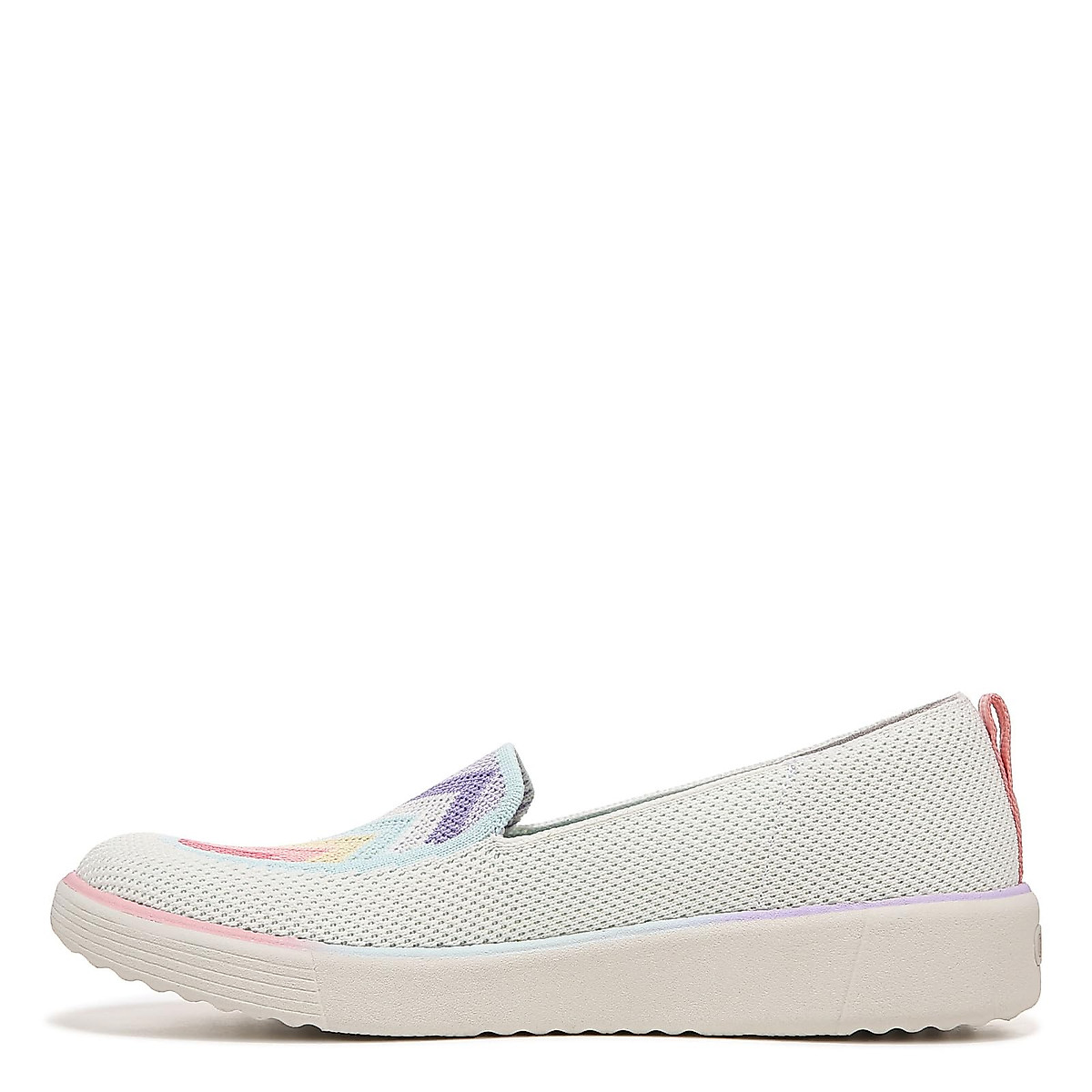 BZees Womens March On Moc Slip-on Loafer, White, 7.5 US