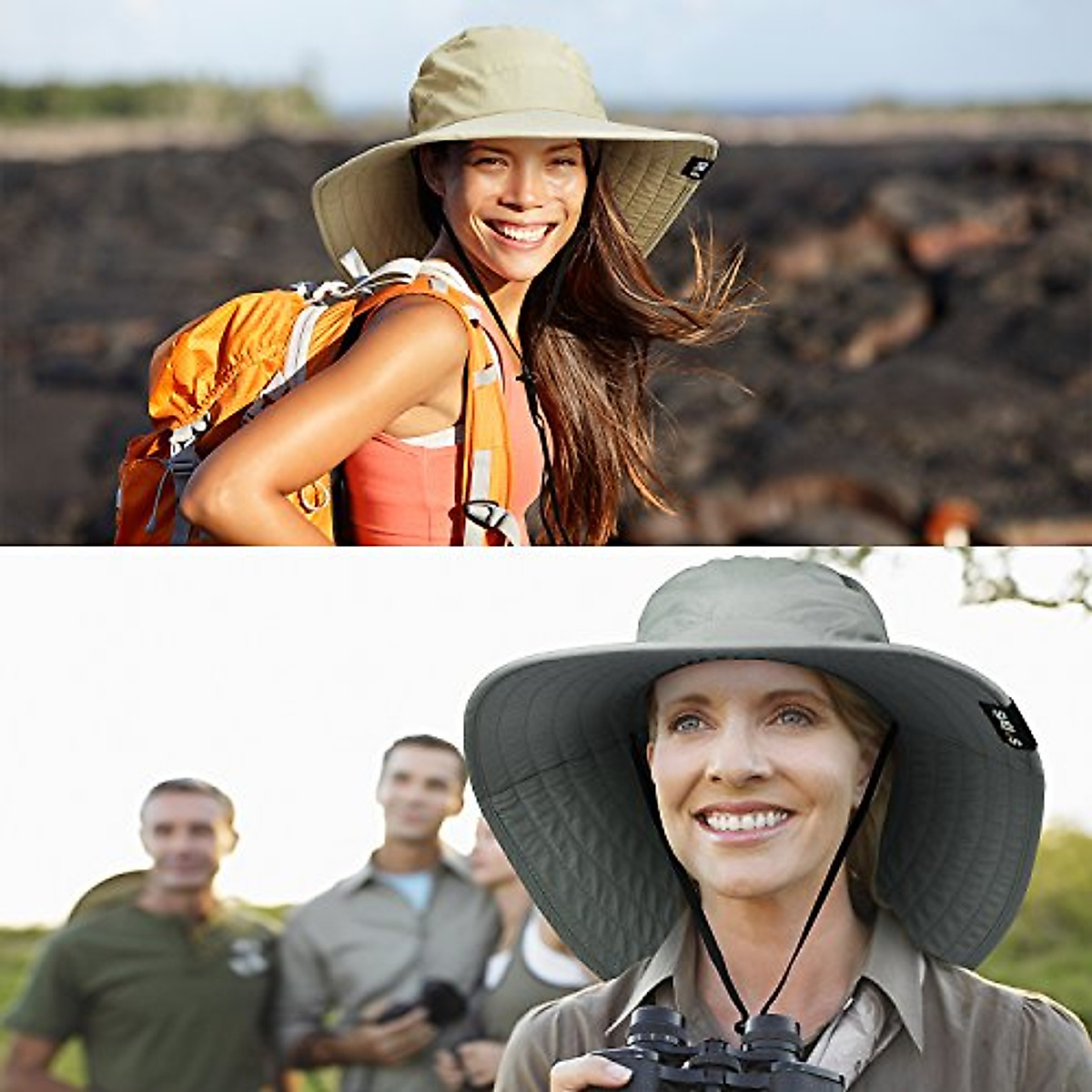 Solaris Wide Brim Women UV Sun Protection Hat for Outdoor Garden Hiking Safari, Tan