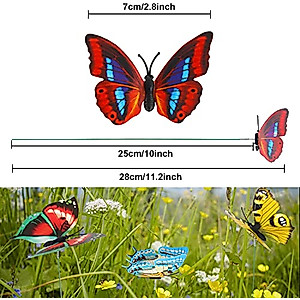 150 Pcs Butterfly Decoration Stakes Waterproof 3D Garden Butterfly Ornaments for Indoor/Outdoor Christmas Yard Decor