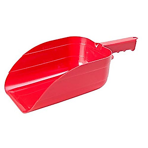 Little Giant® Plastic Utility Scoop | Heavy Duty Durable Stackable Farm Scoop | 5 Pint | Ranchers, Homesteaders and Livestock Farmers | Red