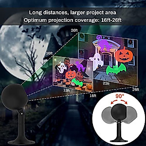 Halloween Lights, Outdoor Projector Indoor Decorations Light Led Spotlight Pumpkin Lighting Plug in Waterproof Decor Projection Show for Outside Yard