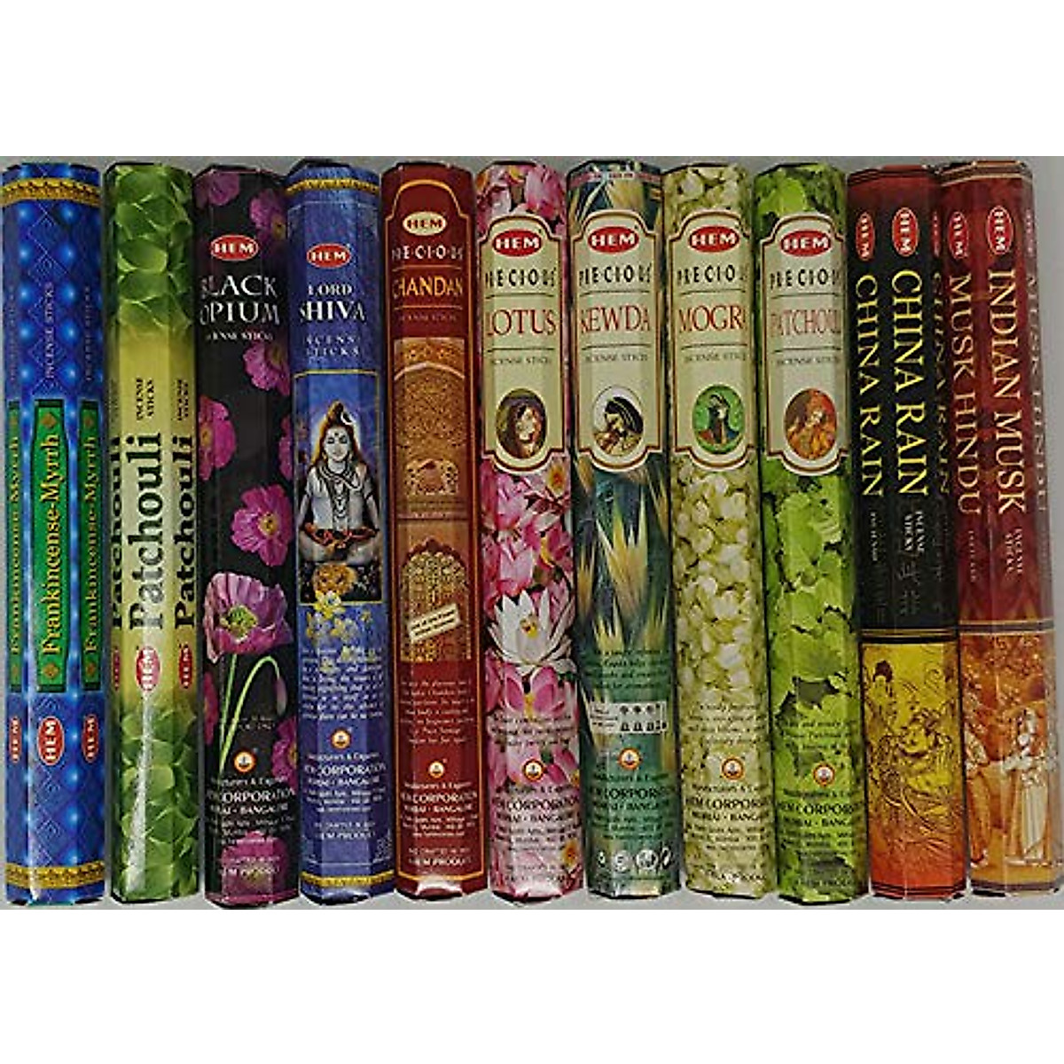 Hem Incense -12 Box Best Variety Pack 20 Sticks Each - 240 Sticks - 240g - 45+min Burn…