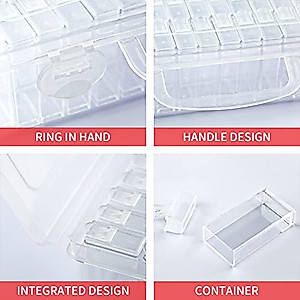 Diamond Painting Storage Containers, 64 Slots Bead Storage Containers with 140pcs Label for Diamond Art Organizer, Bead and Seed Storage Box (64 Grids)