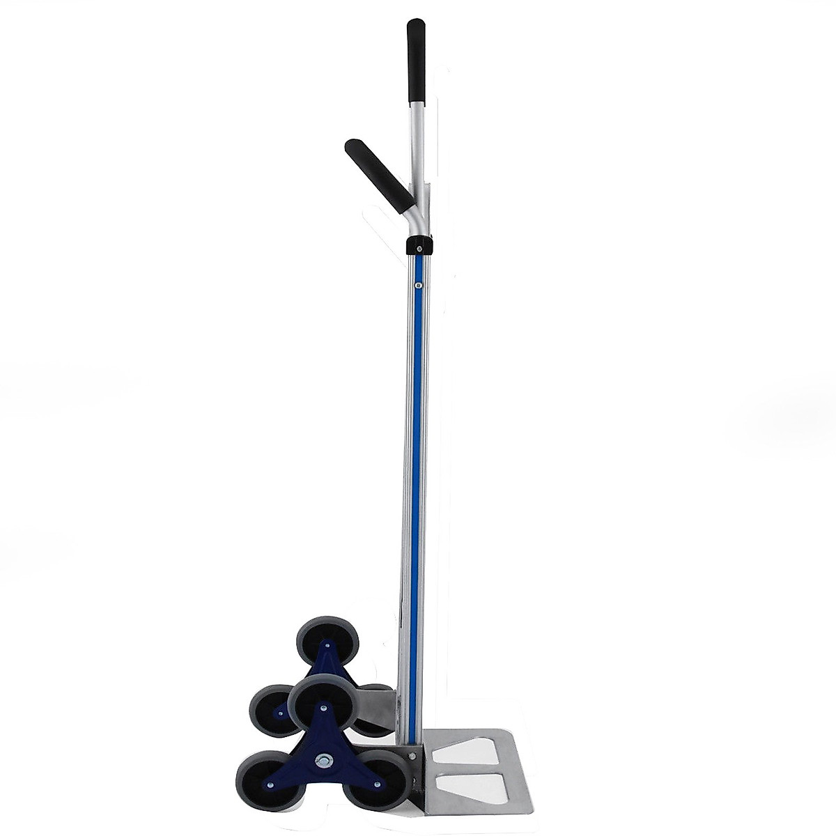 ZBPRESS Aluminum Stair Climber Hand Truck 550LBS Capacity Dolly Assisted Heavy Duty Utility Cart with Flat Free Wheels