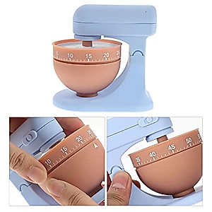 SOLUSTRE Kids Clock Hand Mixer Timer Egg Beater Mixing Kitchen Cooking Timer Clock Loud Alarm Counters Manual Timer for Baking Children Handheld Mixer