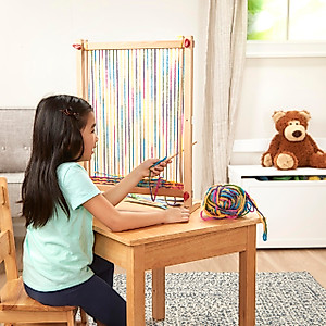 Melissa & Doug Wooden Multi-Craft Weaving Loom (Arts & Crafts, Extra-Large Frame, Frustration-Free Packaging)