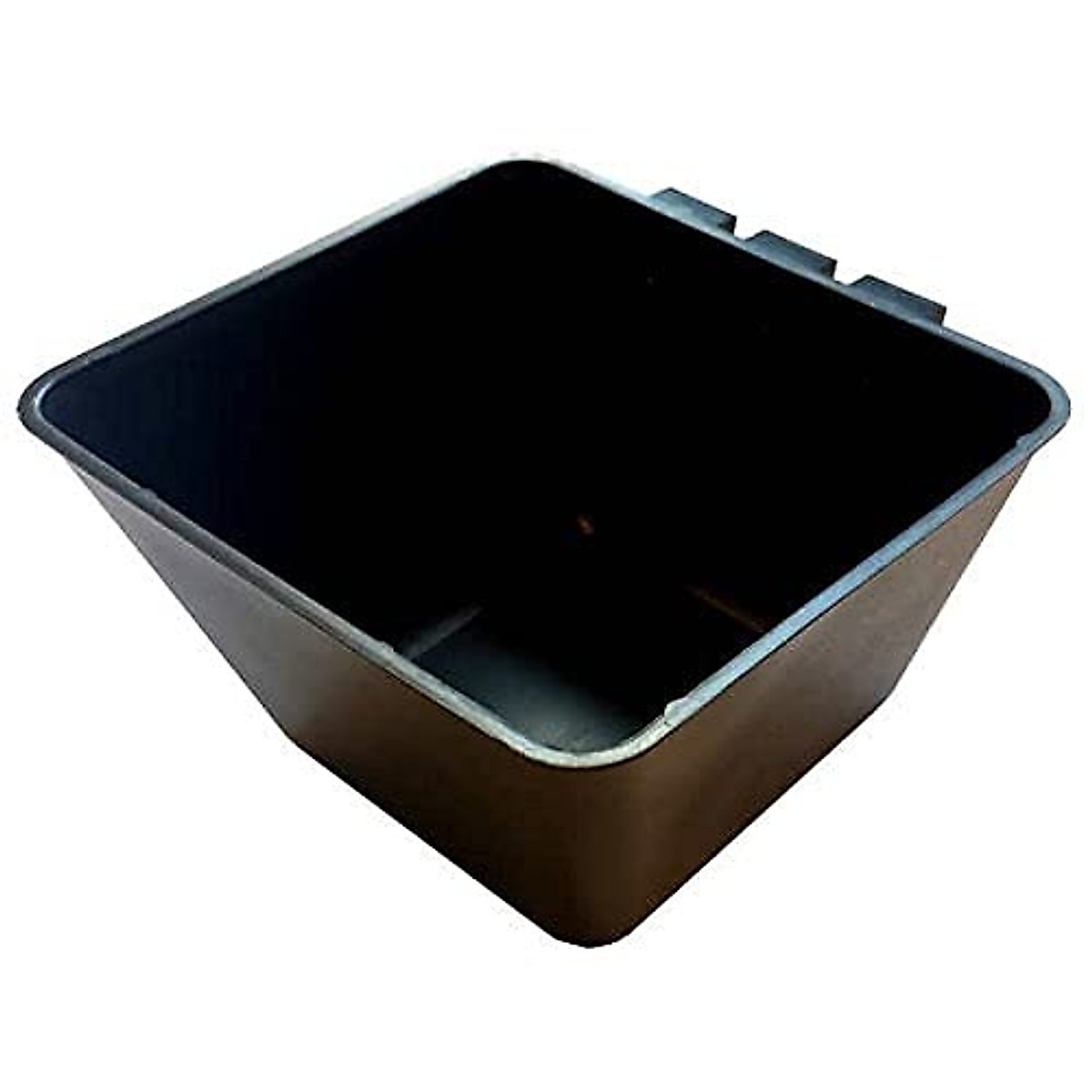 Cage Cups Square 1.2 Quart / 38 fl oz Water Dish for Poultry, Dogs, Cats, Freezeproof Hanging Feed & Water Cage Cups (12, Black)