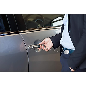 Selizo Retractable Badge Holder with Keychain Ring Clip Metal Badge Reel with Plastic ID Holder and Heavy Duty Name Card Holder for ID Card Key Card Carabiner Work Badge