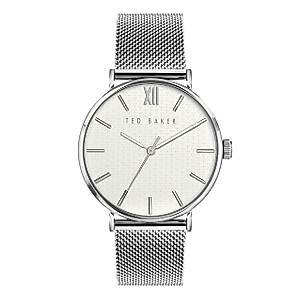 Ted Baker Men's Quartz Stainless Steel Strap, Silver, 22 Casual Watch (Model: BKPPGS2179I), Silver/White
