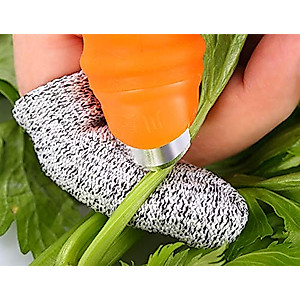 ZGYFJCH Garden Silicone Thumb Knife, Finger Knife-Plants Picking Trim Tools(L)