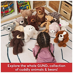 GUND Fuzzy Teddy Bear, Premium Stuffed Animal for Ages 1 and Up, Gray, 13.5”