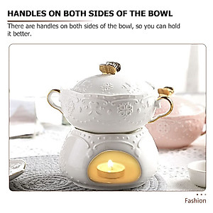 Zerodeko 1 Set of Ceramic Soup Bowls with Handles Porcelain Soup for French Onion Soup Cereal Beef Stew Chill Pasta Pot Pies Microwave