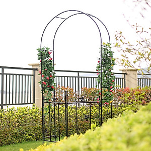 Better Garden Steel Garden Arch, 7'6" High x 3'9" Wide, Garden Arbor for Various Climbing Plant, Outdoor Garden Lawn Backyard