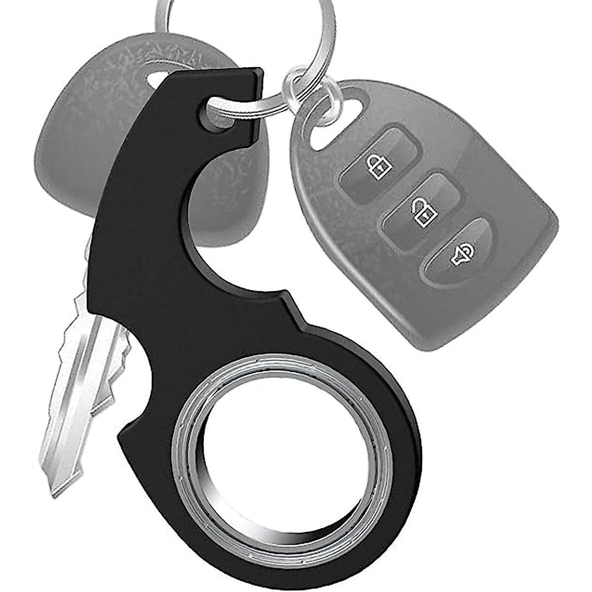 Keychain Spinner Toy, Portable Keyring Spinner Toy, Finger Keychain Spinner Portable Keychain Spinner, Novelty Keychains for Finger Exercise(2PCS)