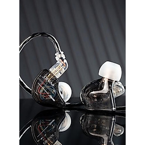 keephifi KBEAR Storm in Ear Monitor Headphones for Singers Musicians, Audiophile, 10mm Strong Magnetic Dynamic Driver Wired Earbuds in Ear Earphone IEM with Detachable OFC Cable (Black No Mic)