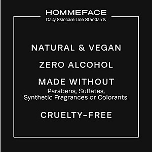 HommeFace Men’s Daily Face Moisturizer, 5.07 fl. oz. - Hydrating & Nourishing Facial Lotion for Men with Collagen, Witch Hazel & Cica Extracts, Lightweight, Alcohol-Free