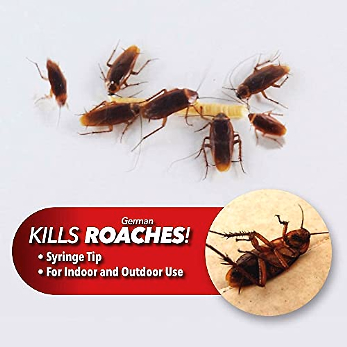 BulbHead Original Roach Doctor Cockroach Gel Ready-to-Use Cockroach Gel Bait - Outdoor & Indoor Roach Killer with Syringe Applicator