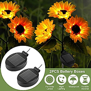 SYCOOVEN 2 Pack Solar Replacement Top Solar Lantern, Replacement Solar Light Parts for Outdoor Hanging Lanterns Garden Patio Walkway Yard