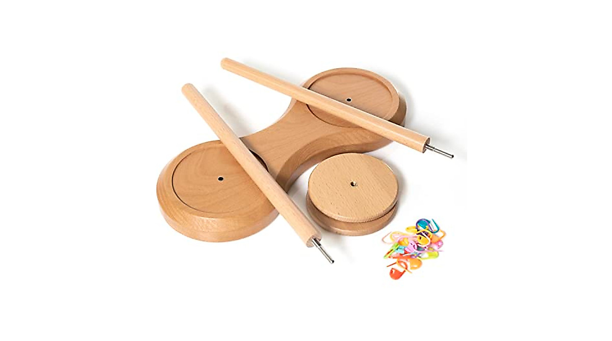 Birdtown Traders Double Yarn Spindle - Tangle-Free Knitting Tool