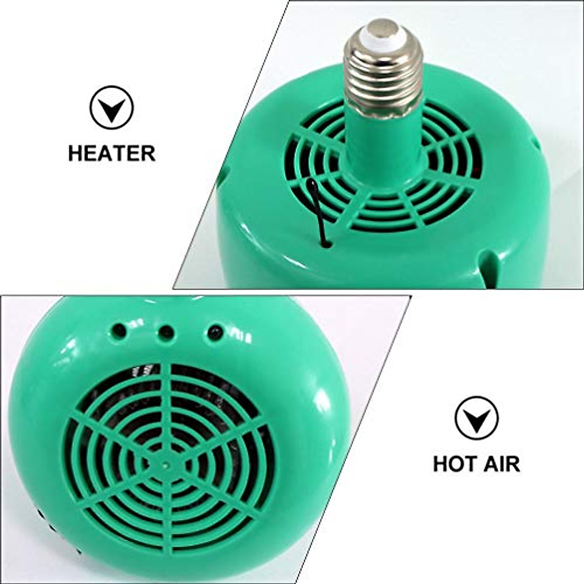YARDWE Turtle Heat Lamp Chicken Heater Light Pets Heat Lamp Chicken Coop Heater Temperature Adjustable Brooder Lamps for Chicken Lizard Turtle Aquarium Snake Green Chicken Coop Pet Heater Led Bulb