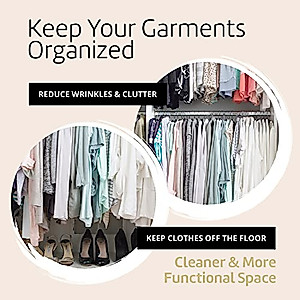 Higher Hangers BioHangers, Sustainable Flaxseed Space Saving Clothes Hangers, Premium Closet Organizers for College Dorms, RVs, & More, Reduces Wrinkles & Clutter, Standard 17", 40 Pack