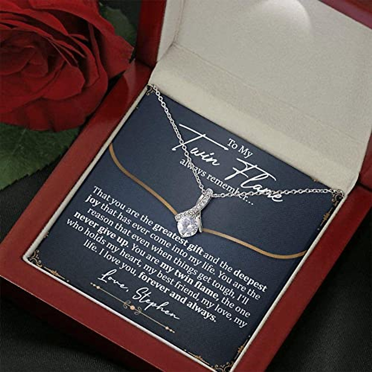 Sister Necklace, Meaningful Twin Flame Necklace, Twin Flame Gift, Twin Flame Gift, To My Twin Flame, Twin Flame Spiritual Gift, Gift For Twin Flame Message Card Jewelry, Handmade Necklace, Personali