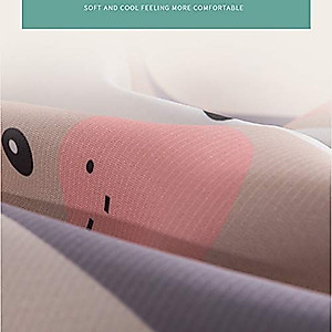 Amadon Foldable Sleeping Mats Cute Printing Summer Cooling Sleeping Mat Pad with Pillow Breathable Rest Mat for Baby Toddler Children Bed,I,47.2x23.6 inch / 120x60 cm