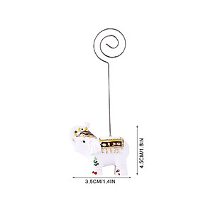 FOMIYES Party Message Clip 2pcs Elephant Card Holder Picture Photoframe Stainless Steel Multi-Function Message Clips