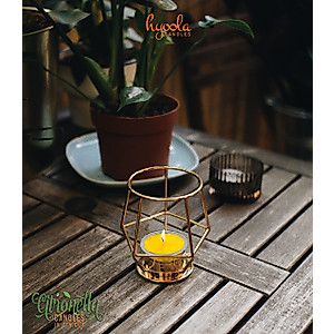 Hyoola Citronella Candles in Aluminum Cup - 6 Pack - Scented Candles Citronella - 4 Hour Burn Time - 1" x 2 Citronella Candle Outdoor and Indoor Use - Made in Europe