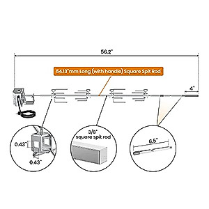 onlyfire Stainless Steel Grill Rotisserie Kit Replacement for Weber Genesis II and Genesis II LX 4 & 6 Burner Grills, Genesis 2022 4 Burner Gas Grills