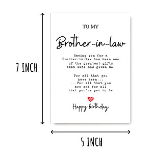 To My Brother-In-Law - Brother-In-Law Birthday Card - Brother-In-Law Is The Greatest Gifts In My Life - Birthday Card For Brother-In-Law - Gift For Brother-In-Law Card